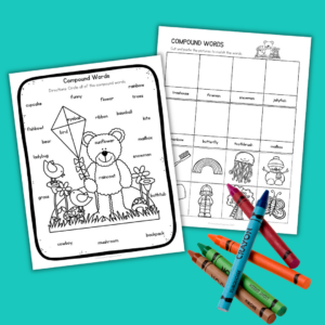 Compound Words Free Worksheets for Homeschool Learners