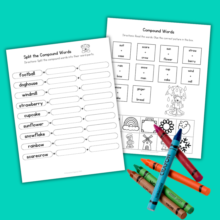 Creative 1st Grade Compound Words Worksheets