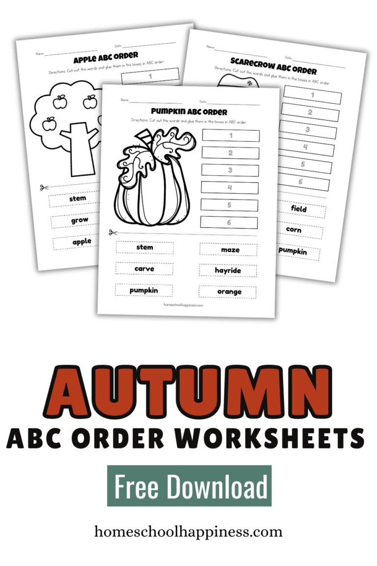 Fun and Educational Autumn ABC Order Worksheets