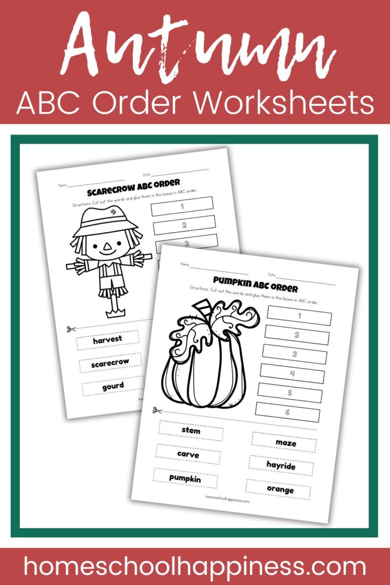 Fun and Educational Autumn ABC Order Worksheets