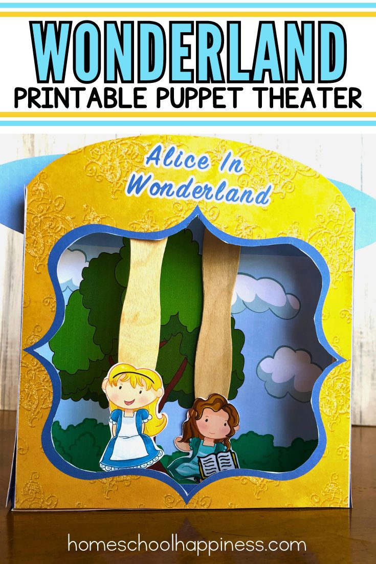 Alice in Wonderland Printable Puppet Theater
