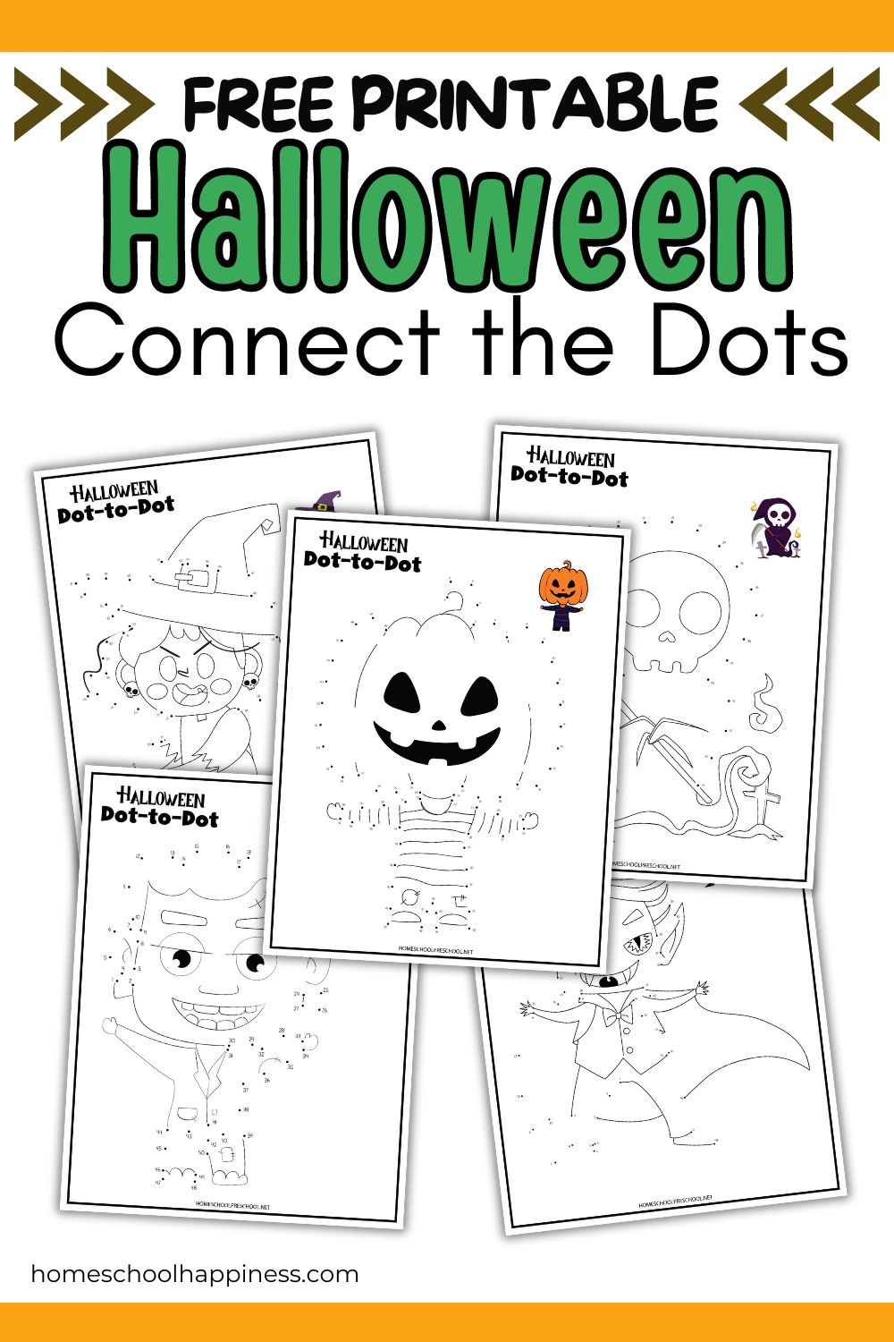 Free Halloween Connect the Dots Printables for Homeschool Fun