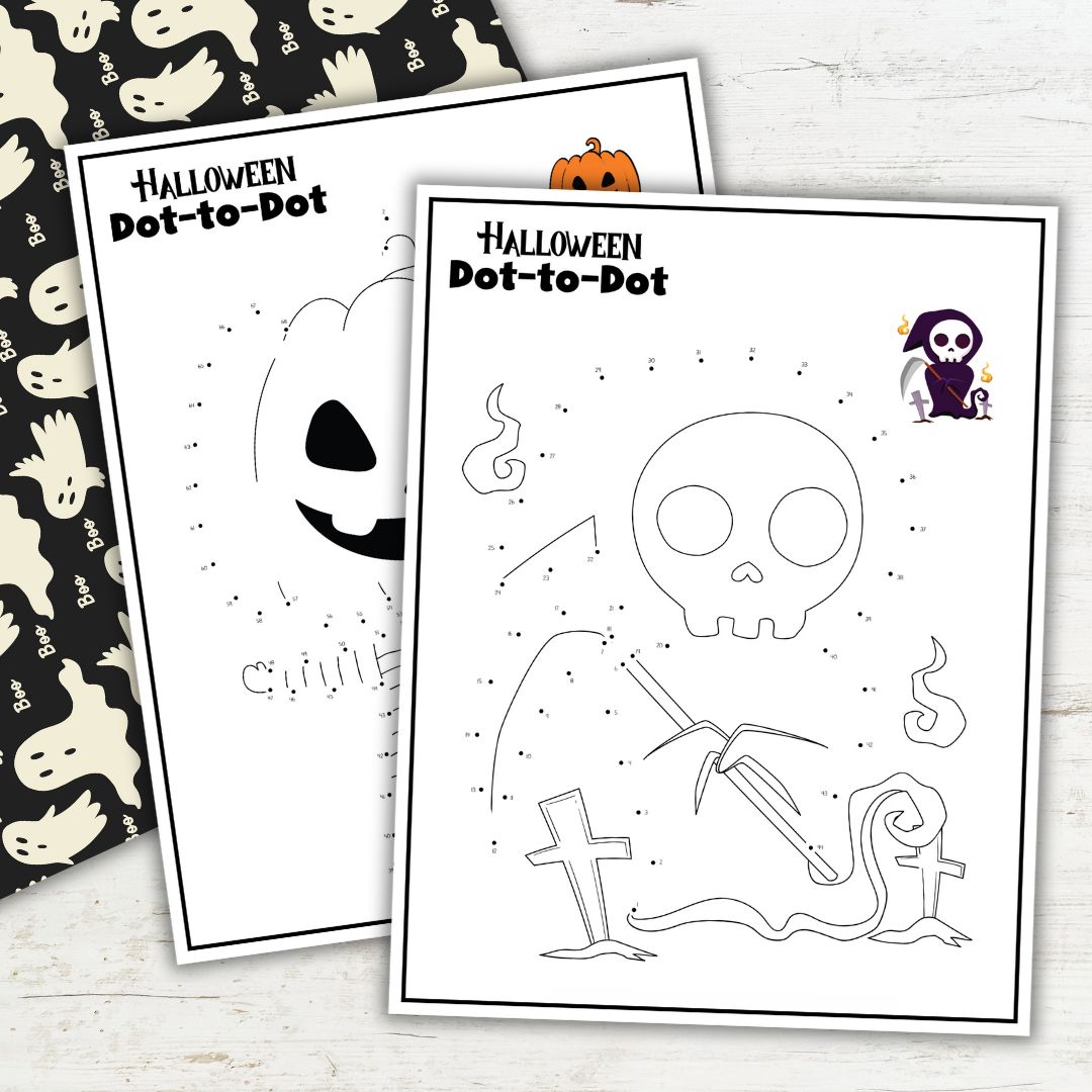 Free Halloween Connect the Dots Printables for Homeschool Fun