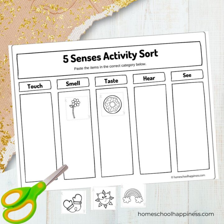 Free 5 Senses Scavenger Hunt Printable for Homeschool Fun