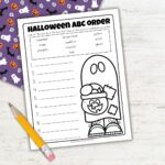 Halloween ABC Order Worksheets - Homeschool Happiness