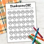 Boost Phonics Skills with Thanksgiving CVC Words Worksheets