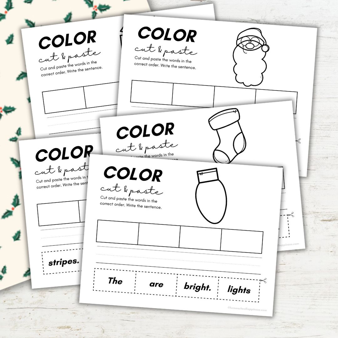 Fun and Festive Christmas Sentence Scramble Worksheets