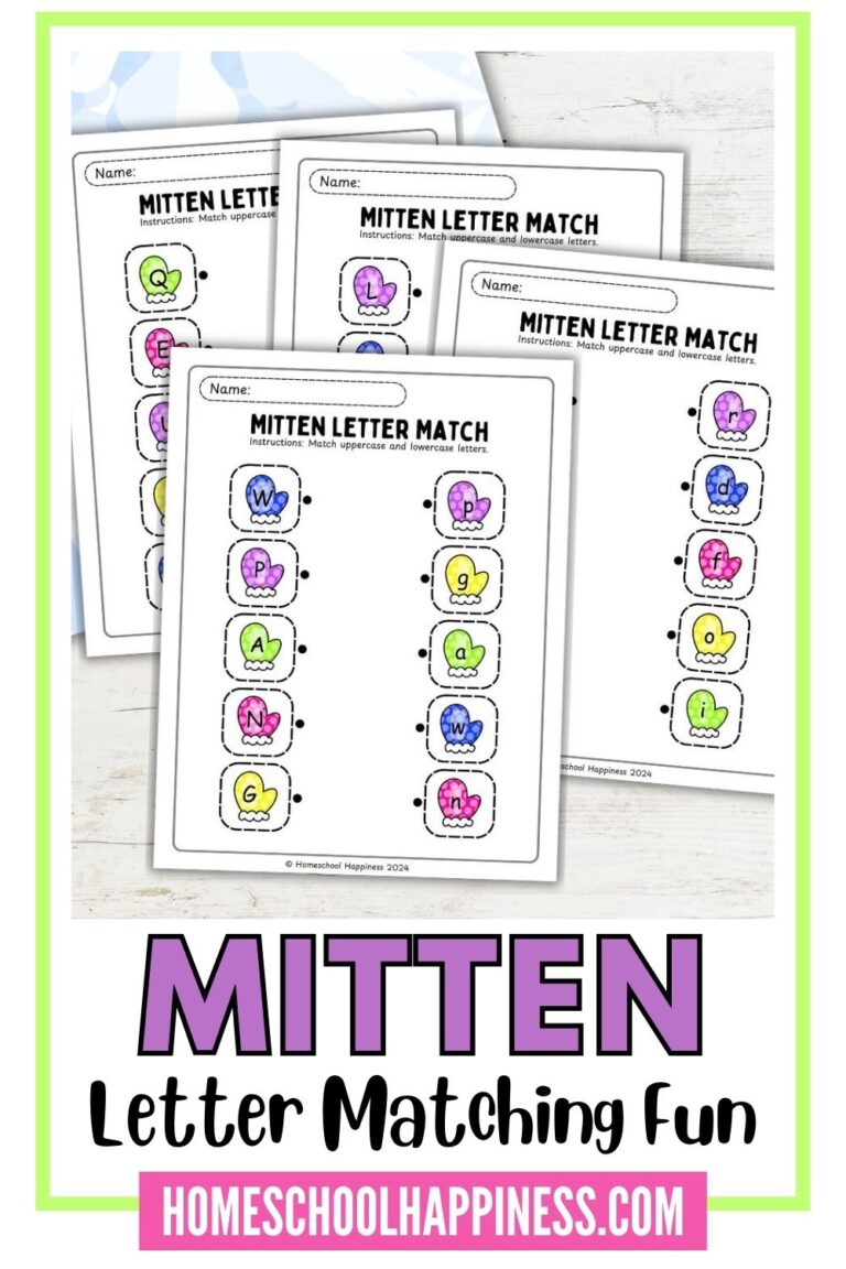 Mitten Preschool Letter Recognition Activity – Free Printable Fun