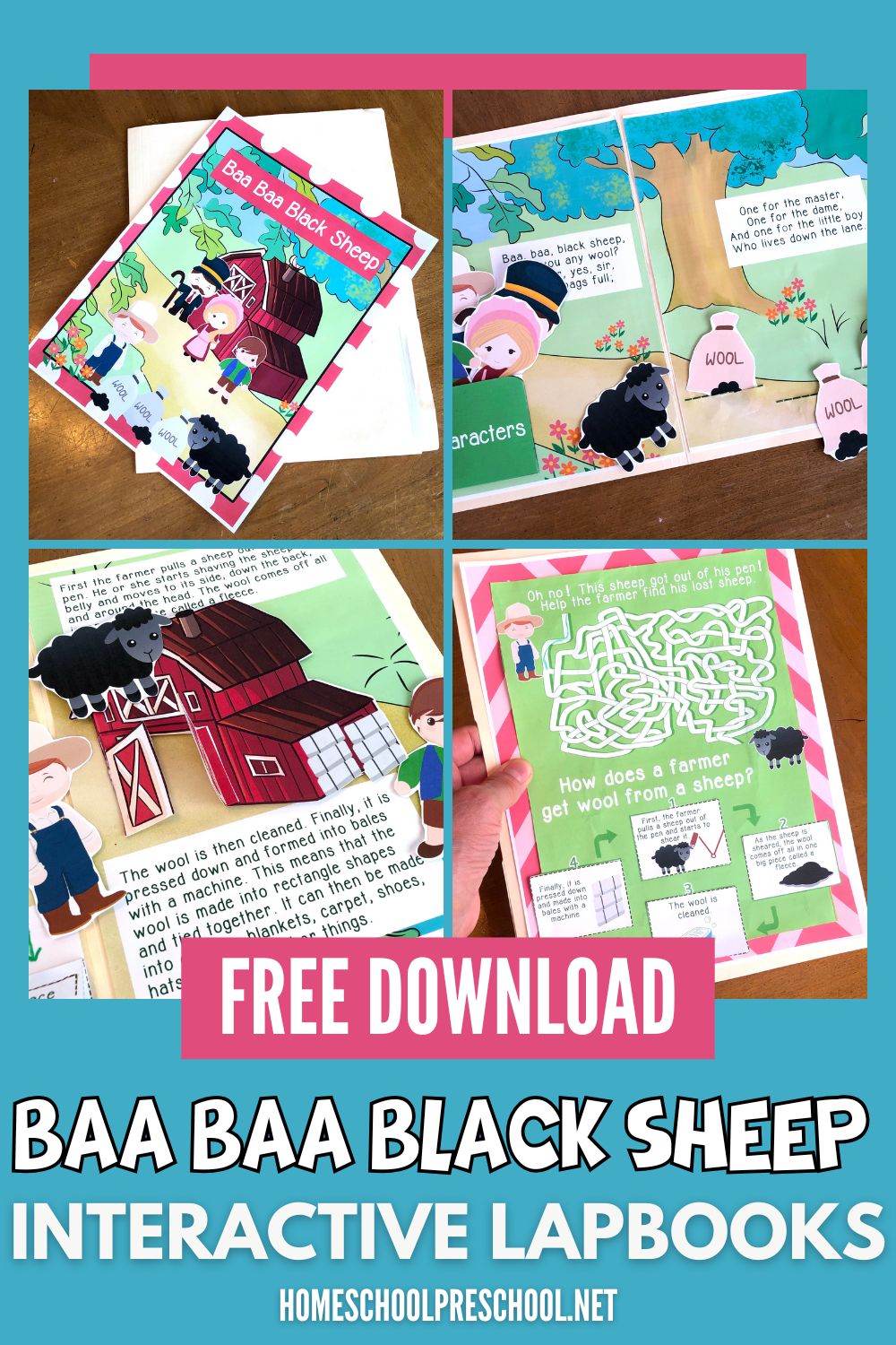Baa Baa Black Sheep Lapbook: Fun Printable for Early Learners