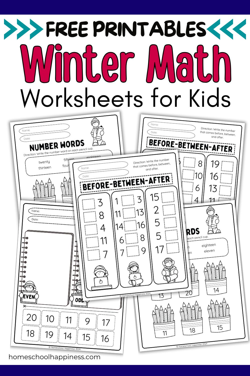 Fun & Free Kindergarten Math Worksheets for Homeschoolers
