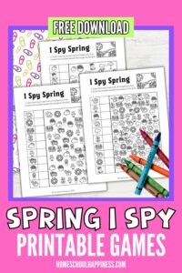 Spring I Spy Printable for Preschool and Kindergarten