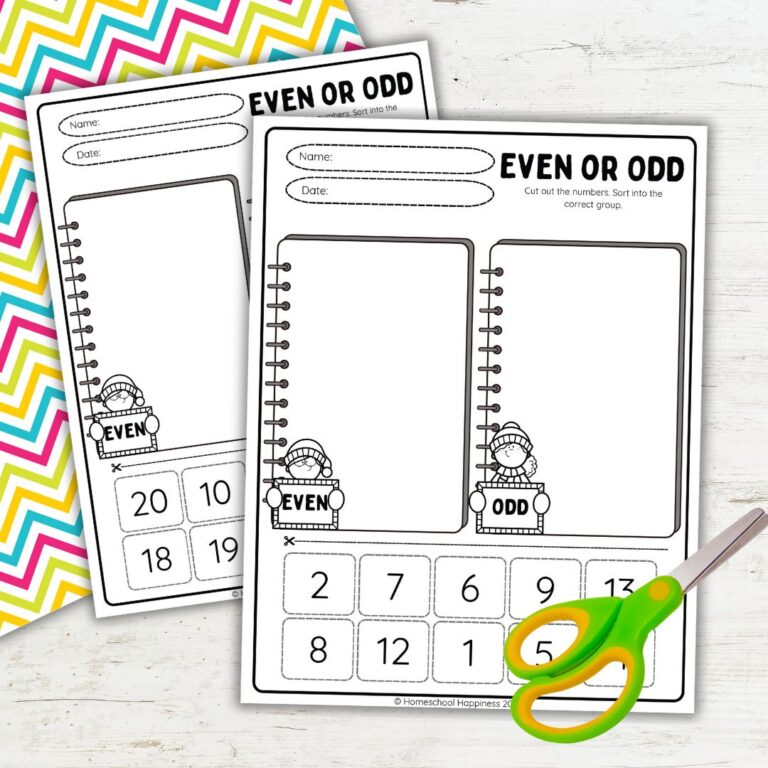 Fun & Free Kindergarten Math Worksheets for Homeschoolers