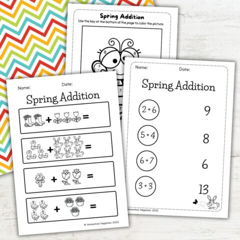 Free Spring Math Worksheets for Homeschool Learning