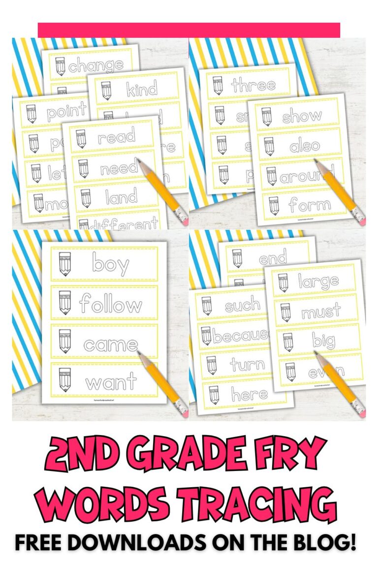 2nd Grade Fry Words Tracing Pages – Fun Sight Word Practice