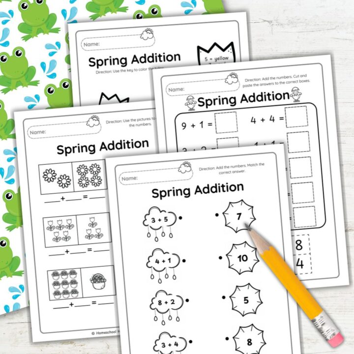 Free Spring Math Worksheets for Homeschool Learning