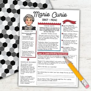 Marie Curie Worksheet for Kids – Fun & Educational Printables