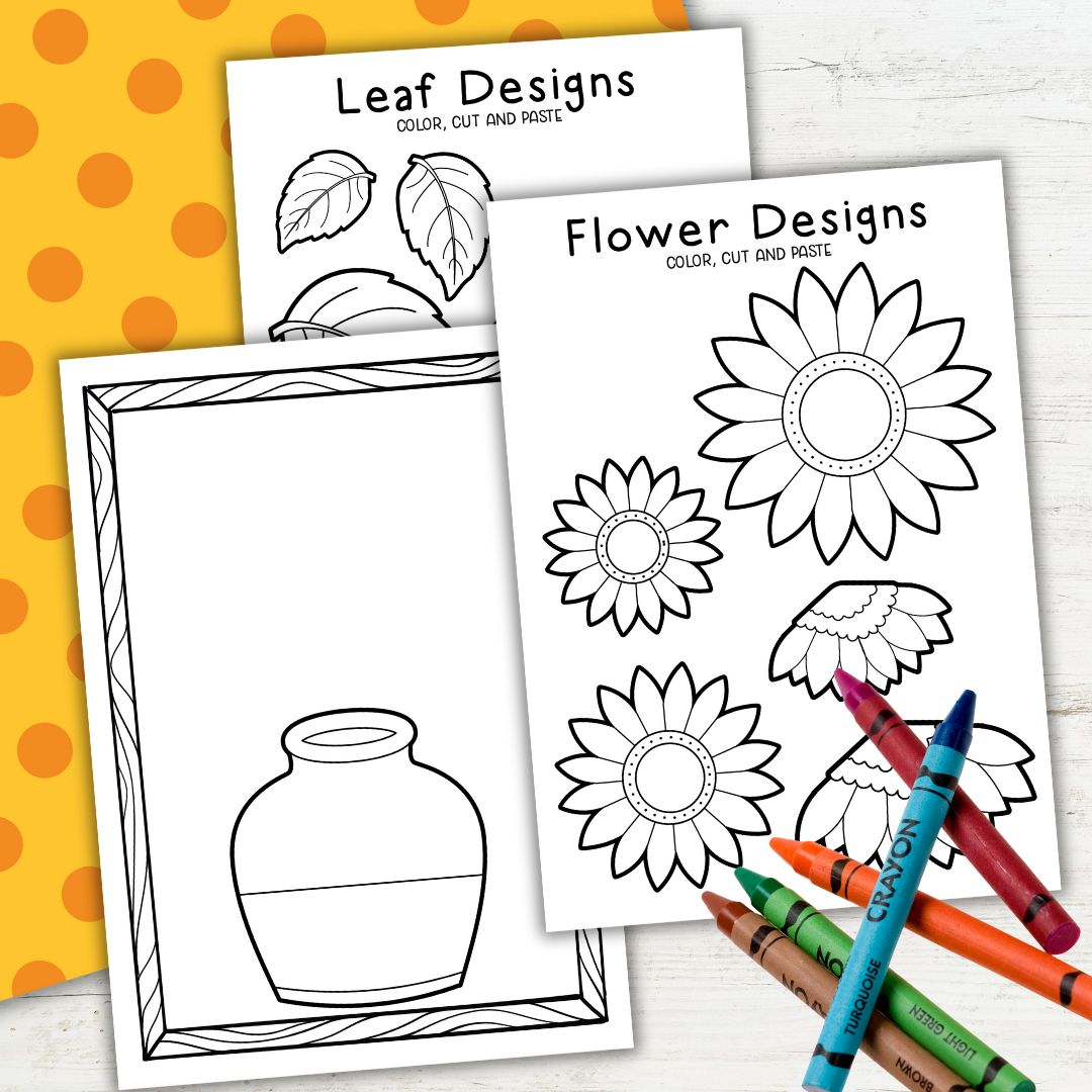 Van Gogh Sunflowers Printable Art Activity for Kids