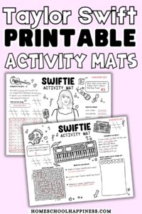 Fun & Educational Taylor Swift Printable Activity Mats for Kids