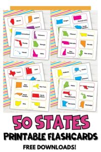 Free Printable 50 States Flashcards for Homeschool Fun