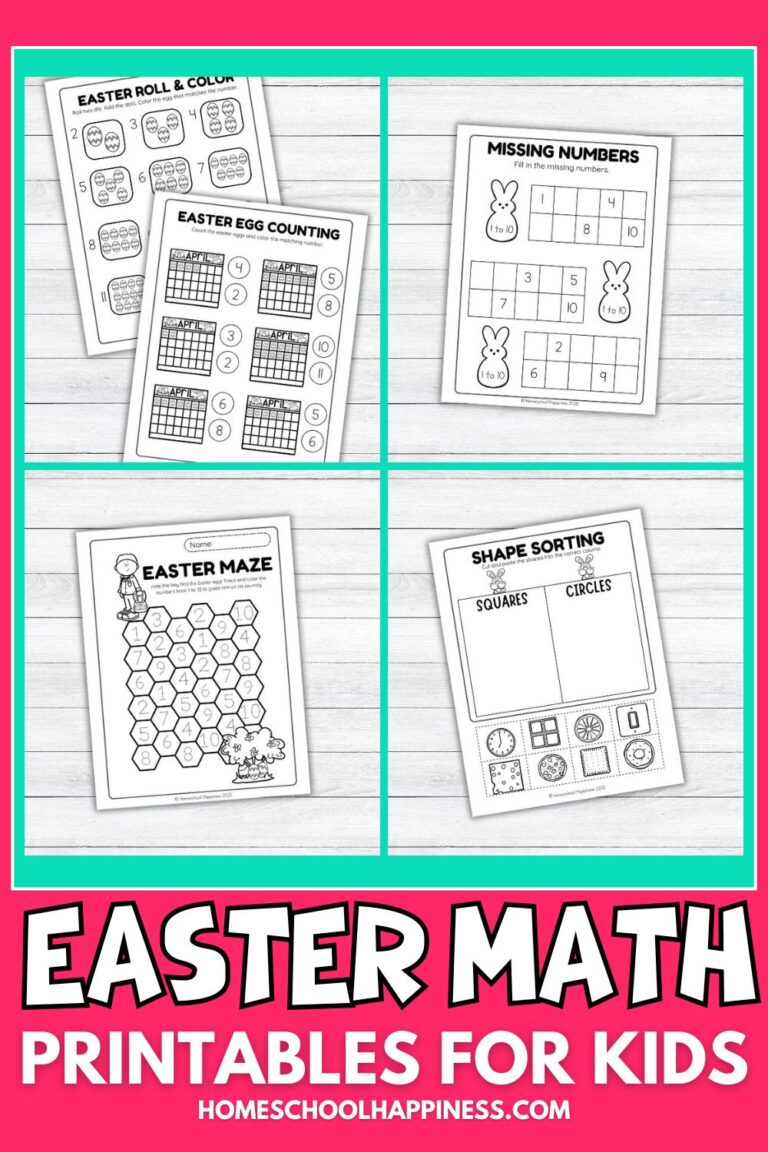 Fun & Free Kindergarten Math Printable Activities for Easter