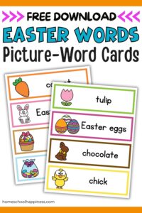 Easter Words for Kids – Printable Word Cards for Spring