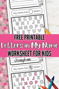 Fun & Free Letters in My Name Activity for Early Learners