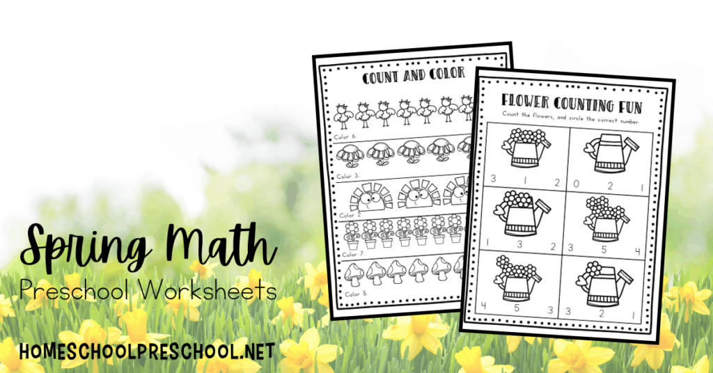 Free Spring Math Worksheets for Homeschool Learning