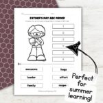 Father’s Day ABC Order Worksheets for Fun Literacy Practice
