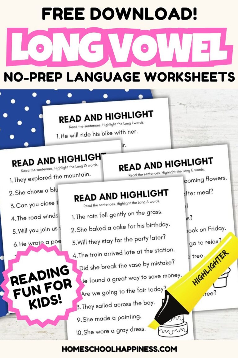 Free Printable Long Vowel Worksheets for Fun Phonics Practice