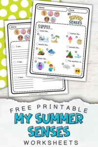 Free Five Senses of Summer Printable for Kids