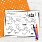 My Sense of Touch Worksheet – Free Printable for Kids
