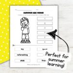 Summer ABC Order Worksheets for Early Learners