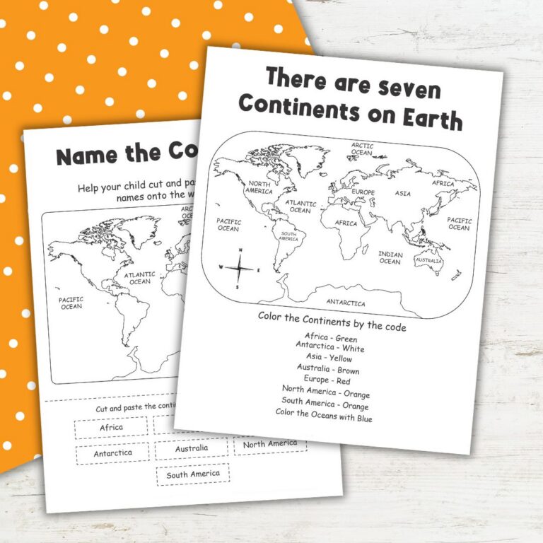 Free Continent Worksheets for Kids – Fun Geography Printables