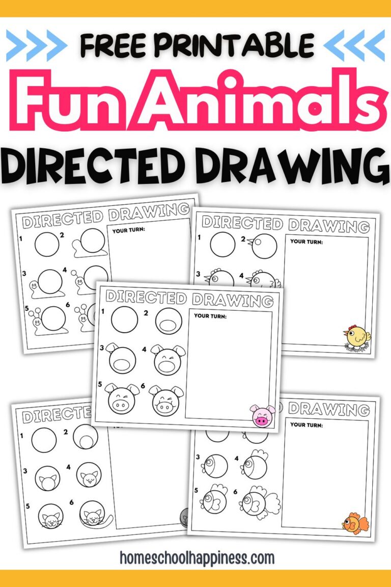 Spring Directed Drawing for Kids: Free Homeschool Printables