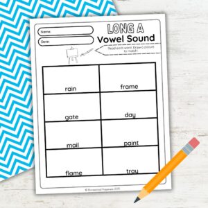 Free Long A Vowel Sound Worksheets for Early Readers