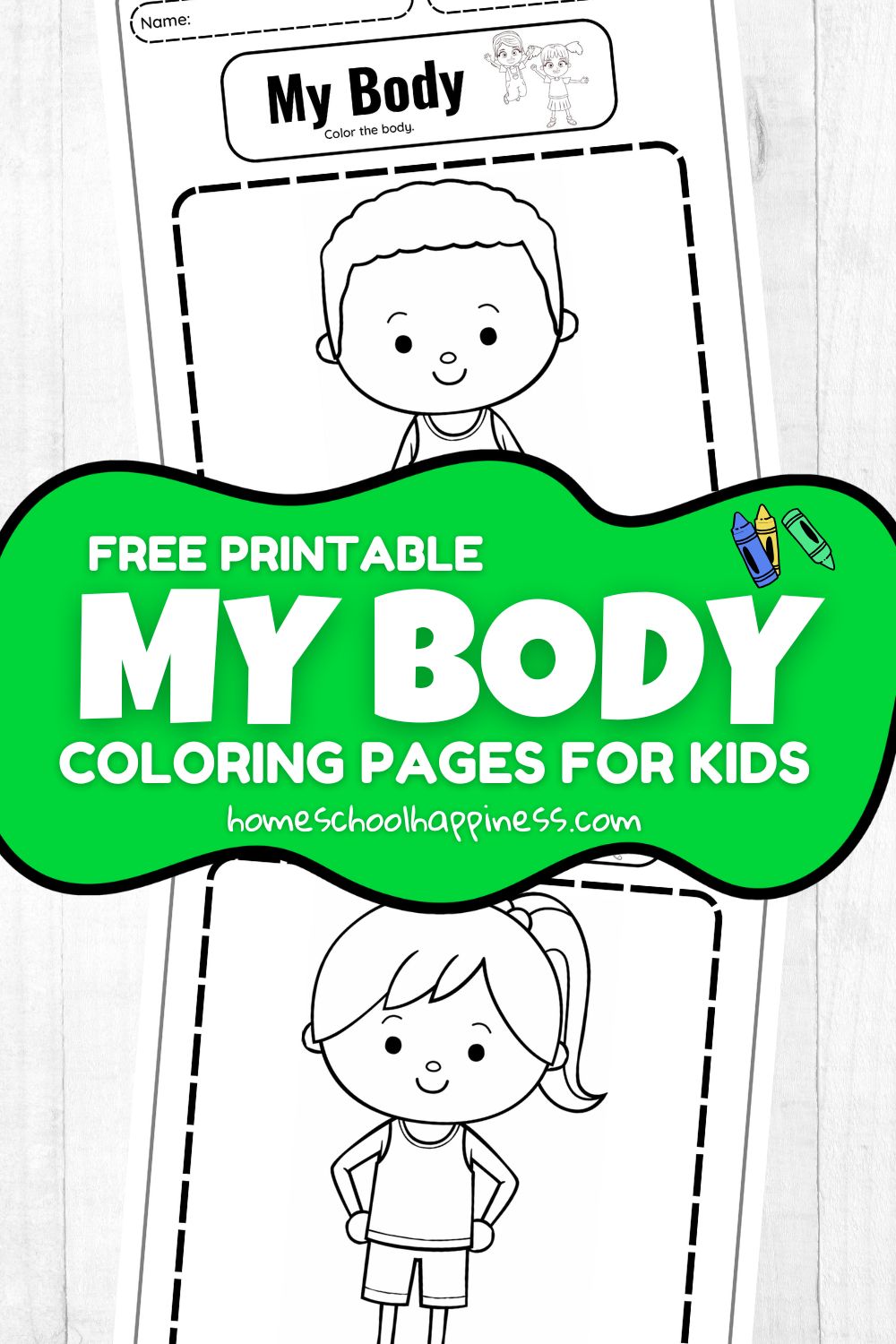Human Body Coloring Pages for Preschoolers to Print