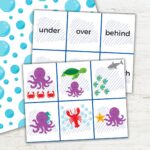 Under the Sea Prepositions Reading Worksheets for Kids