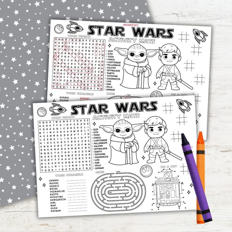 Star Wars Activity Mats – Free Printable for Homeschool Fun