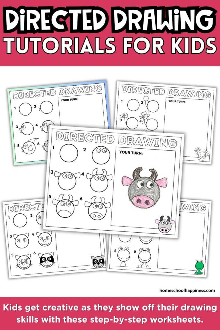 Spring Directed Drawing for Kids (Free Printable)