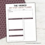 Vikings Printable Unit Study Outline for Kids