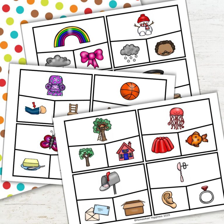 Fun Compound Word Picture Puzzles for Homeschool Reading