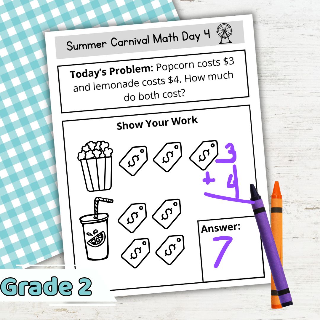 Summer Word Problems for 2nd Grade – Free Sample Inside!