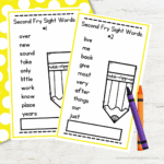 2nd Grade Fry Words Bookmarks for Reading Fluency and Fun