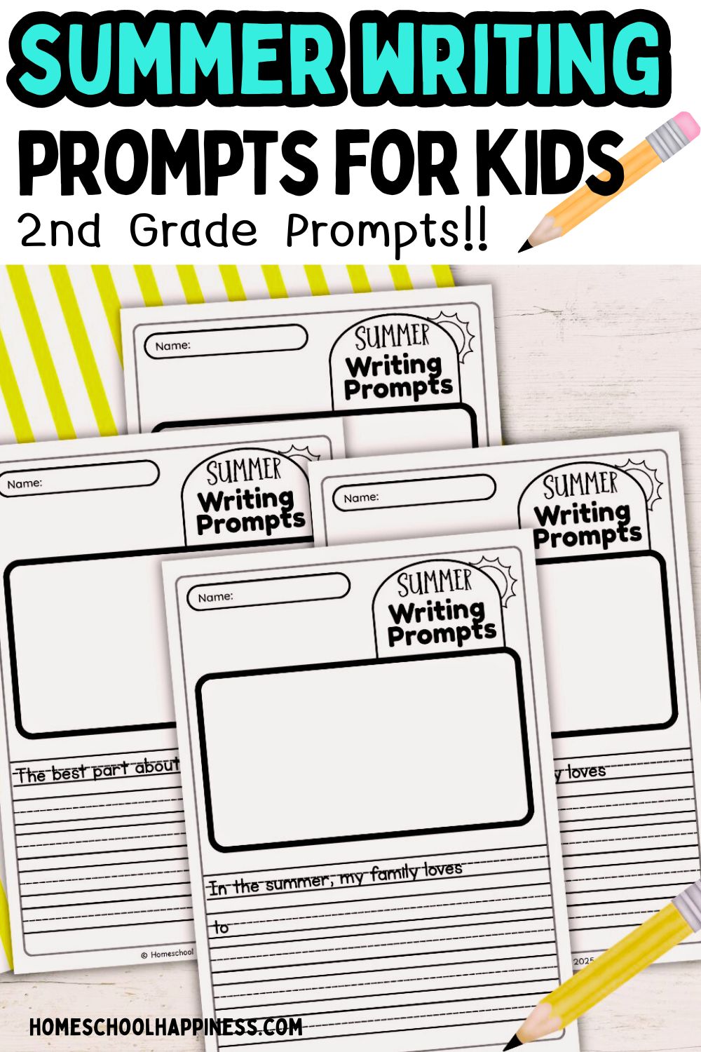Summer 2nd Grade Writing Prompts (Free Printable Pack)