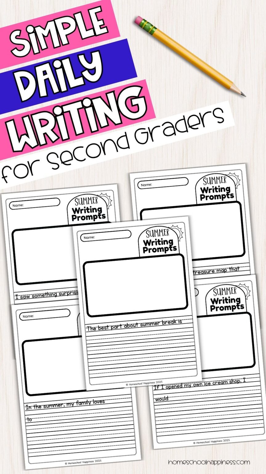Summer 2nd Grade Writing Prompts (Free Printable Pack)