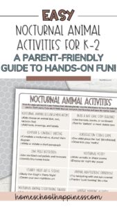 10 Nocturnal Animal Activities for Homeschool Kids
