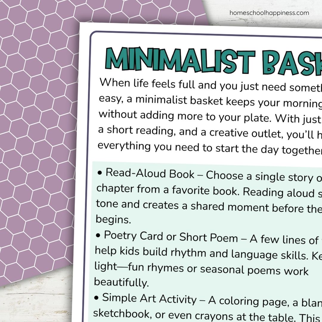 Morning Basket Ideas for Homeschool Routines That Work