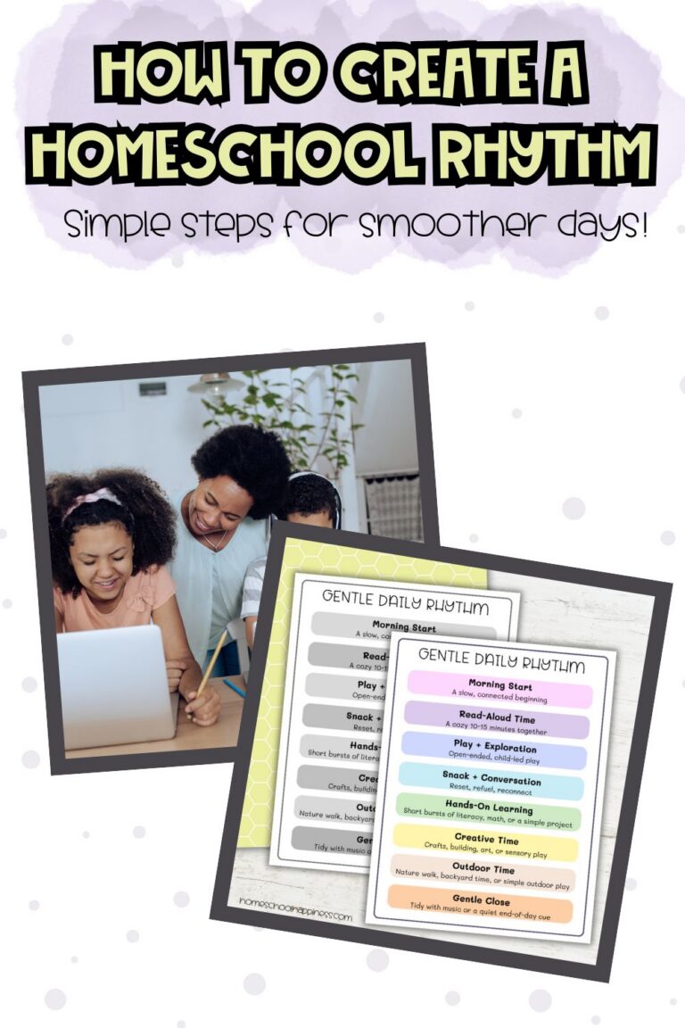 How to Create a Gentle Homeschool Rhythm That Actually Works